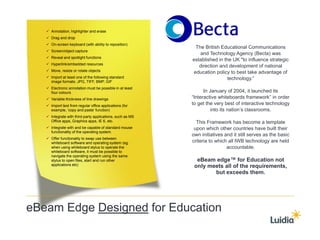 Luidia eBeam Edge Intro June 2009 | PDF