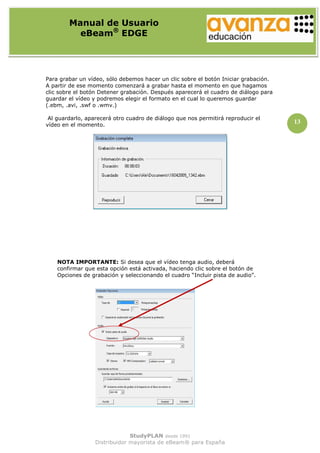 Ebeam edge Manual Usuario | PDF