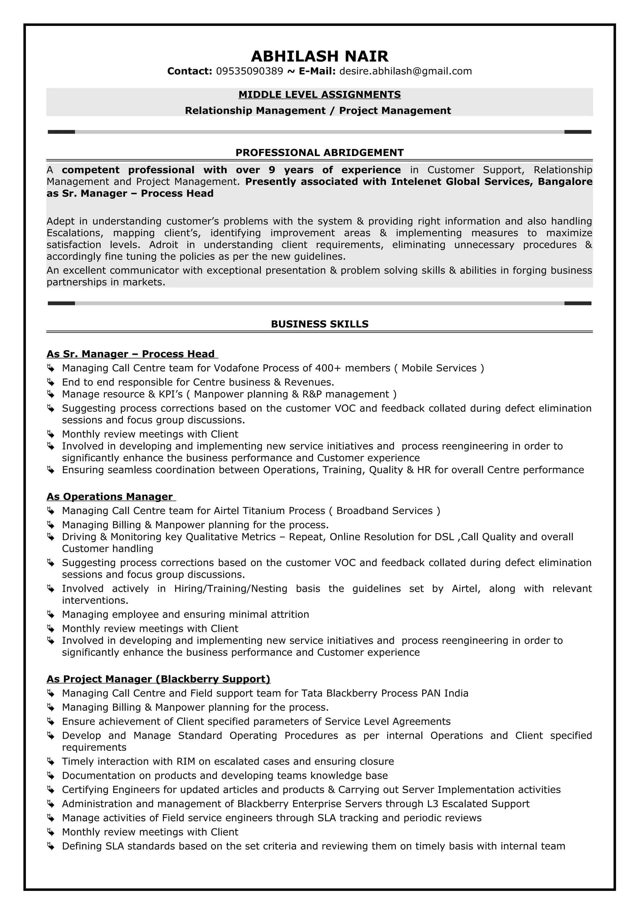 abhilash resume-updated | PDF