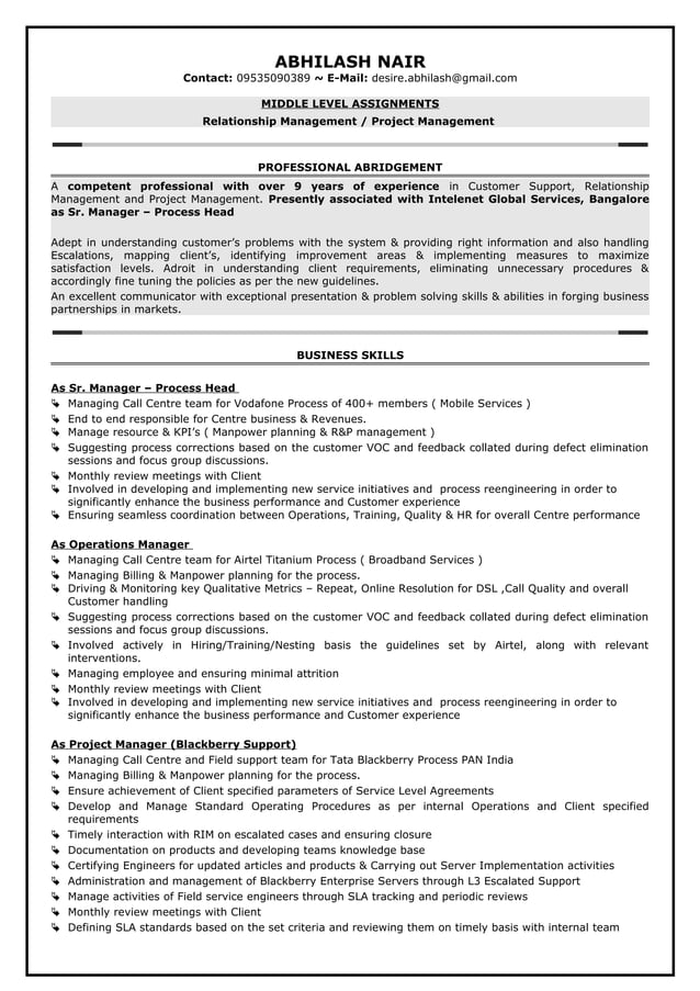 abhilash resume-updated | PDF