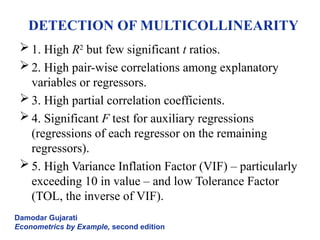 REGRESSION DIAGNOSTIC I: MULTICOLLINEARITY | PPT