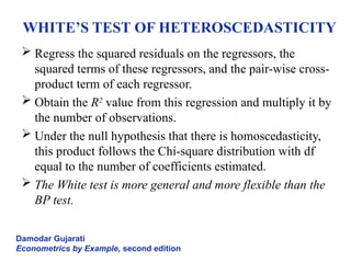 REGRESSION DIAGNOSTIC II: HETEROSCEDASTICITY | PPT