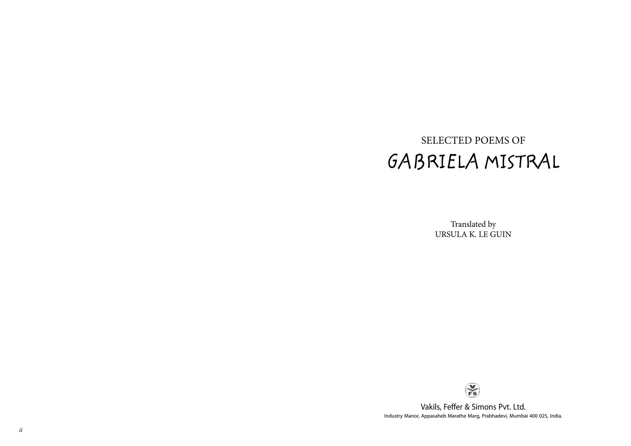 Gabriela mistral selected poems | PDF
