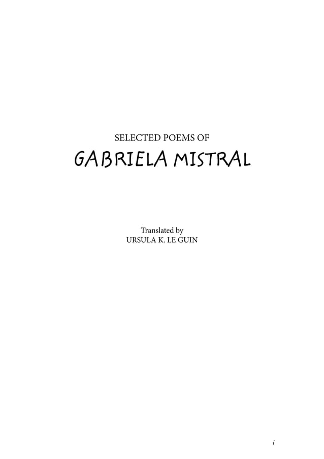 Gabriela mistral selected poems | PDF | Wedding | Personal Celebrations ...