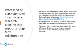 Building Research Partnerships for Public Health Impact | PPT