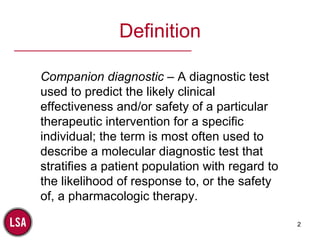 Reimbursement Strategy for Companion Diagnostics | PPT
