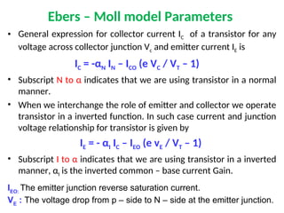 Eber model of a transistor and other models | PPT