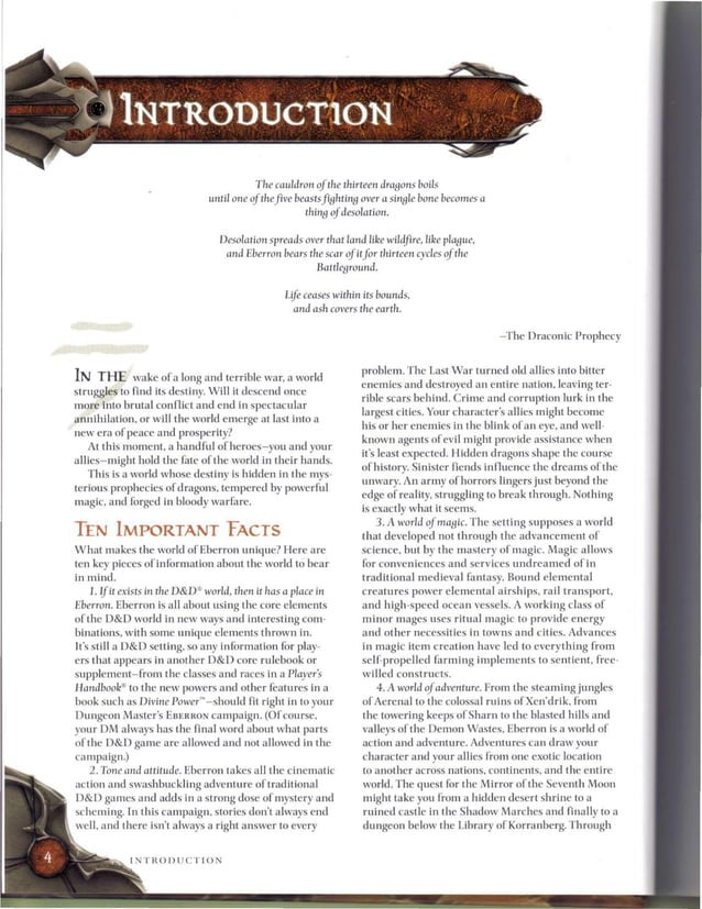 Eberron Players Guide | PDF | Roleplaying Games | Games and Puzzles