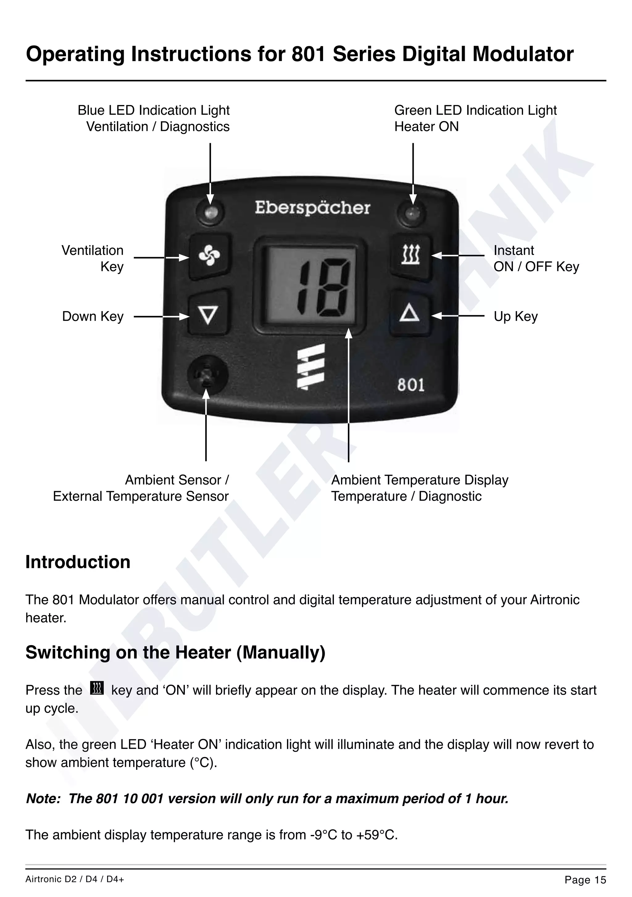 Eberspacher Airtronic D2 Instructions | PDF