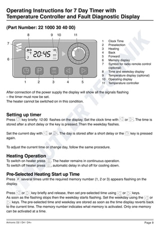 Eberspacher Airtronic D2 Instructions | PDF