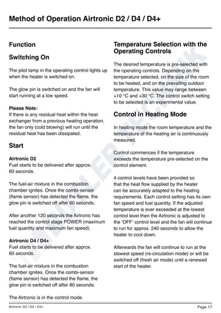 Eberspacher Airtronic D2 Instructions | PDF