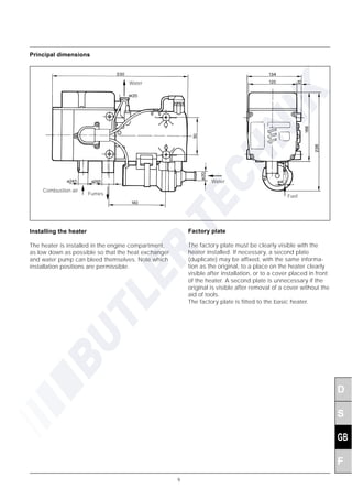 Eberspahcer Hydronic 10 Technical Manual | PDF