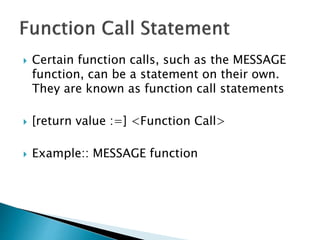 ASSIGNMENT STATEMENTS AND | PPT