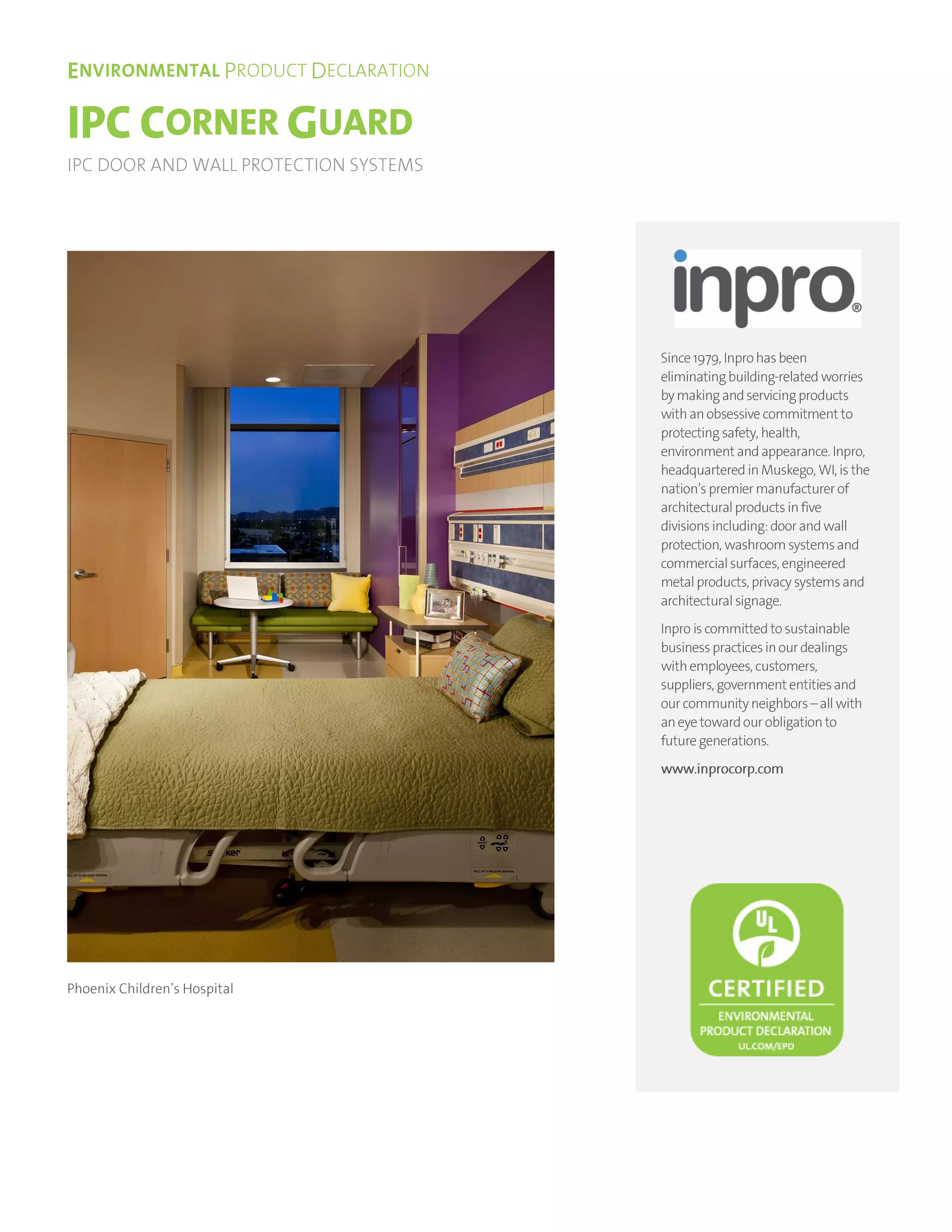 Inpro Corner Guard EPD | PDF | Business | Business and Finance