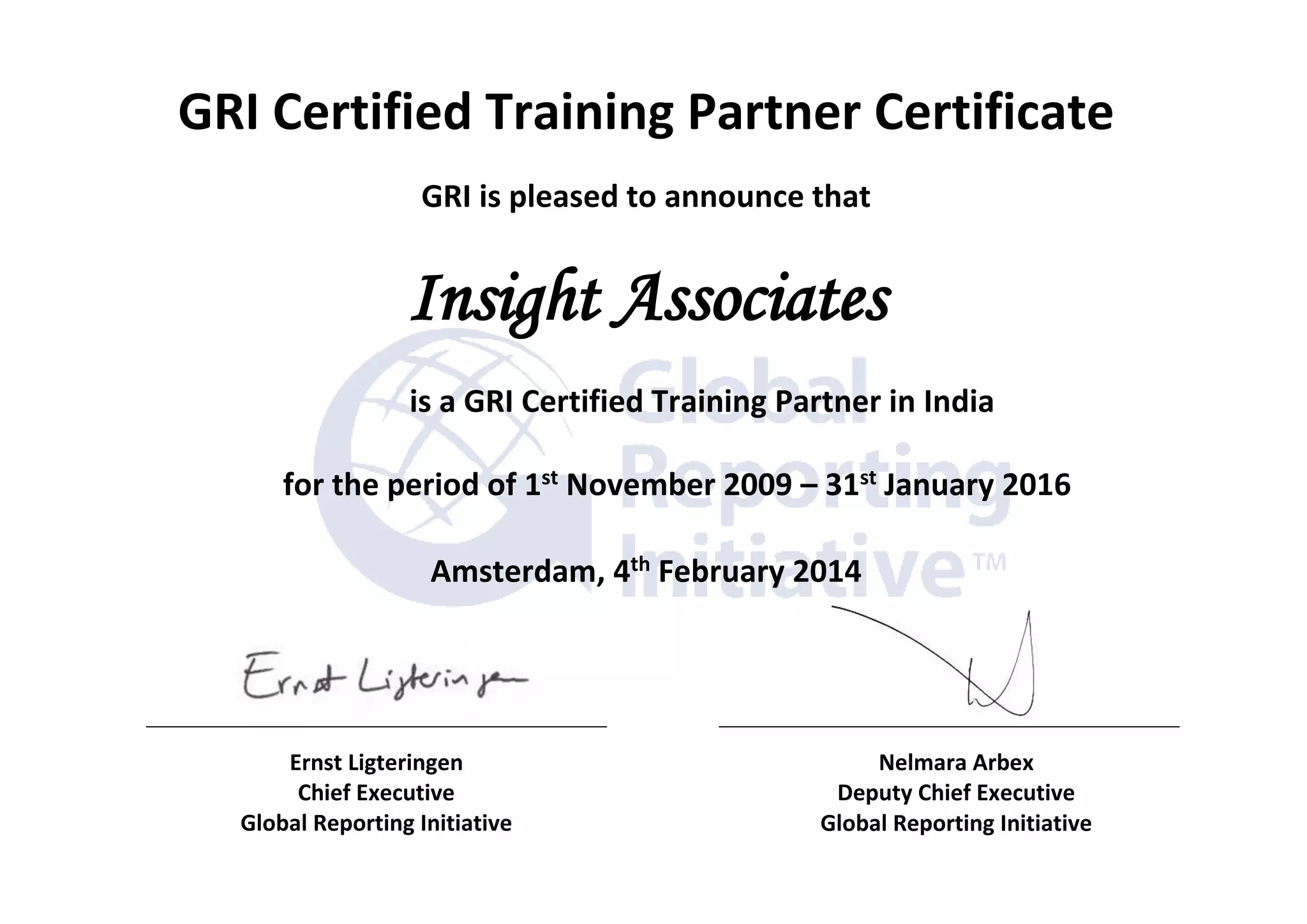 GRI Certificate | PDF