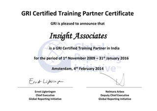 GRI Certificate | PDF