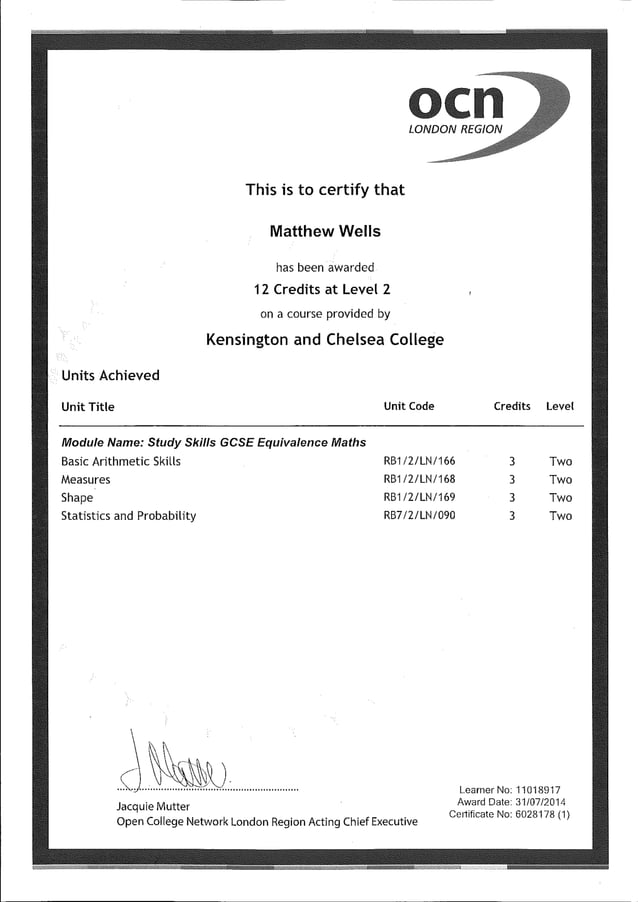 Access to HE Diploma (Matthew Wells _ KCC) | PDF