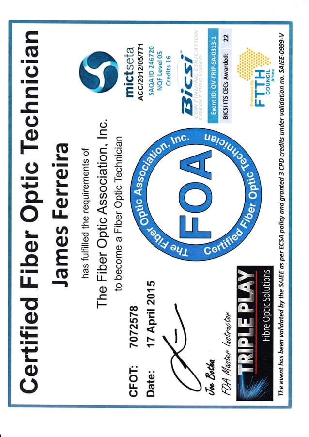 CFOT James Ferreira | PDF