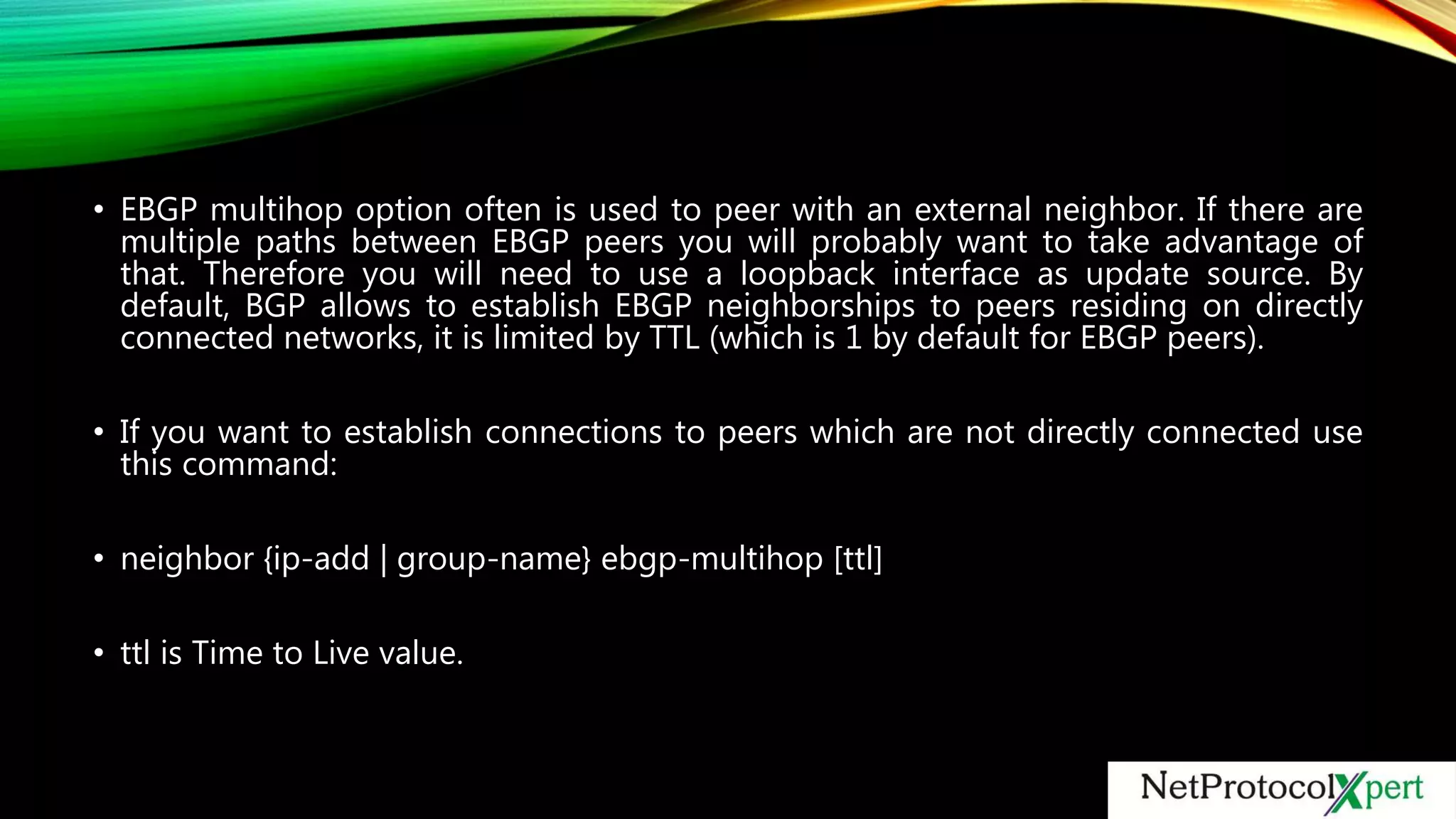 EBGP MultiHop | PPTX