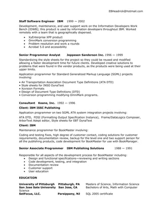 Ellen B Headrick Resume | PDF