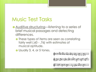 Testing and Tests in Music Education --Ebie | PPT