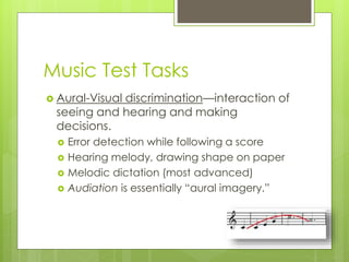 Testing and Tests in Music Education --Ebie | PPT