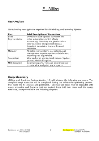 Ebilling synopsis | DOC