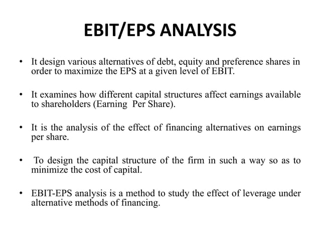 Ebit ebs analysis | PPTX