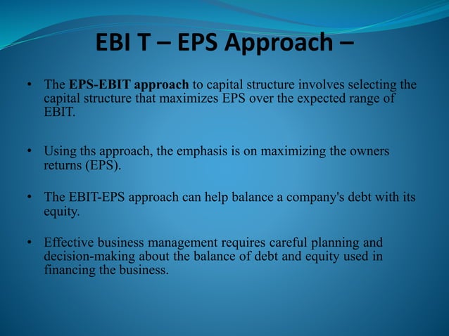 Ebit Eps Analysis: by Amanthakur | PPTX