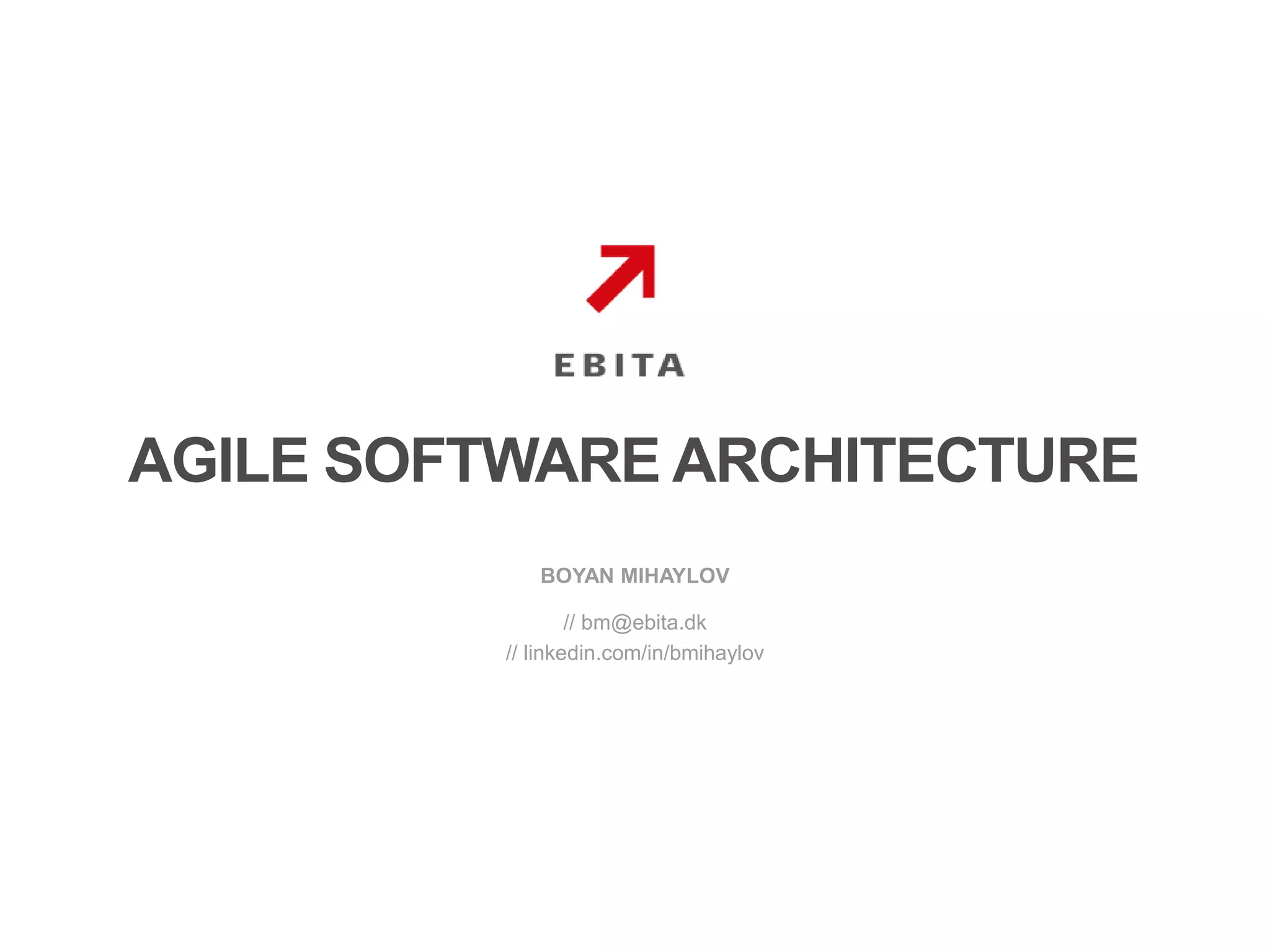 Agile software architecture | PPT