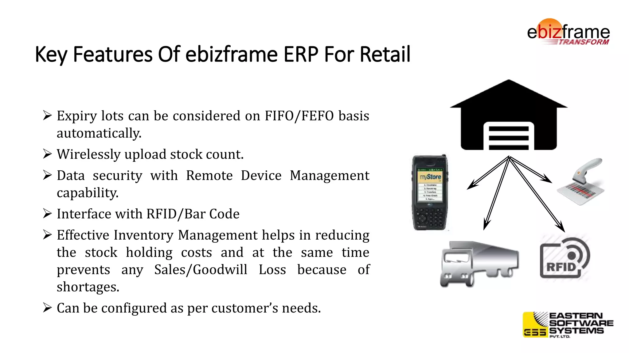 ebizframe ERP in Retail - Streamline Your Retail Operations | PPTX