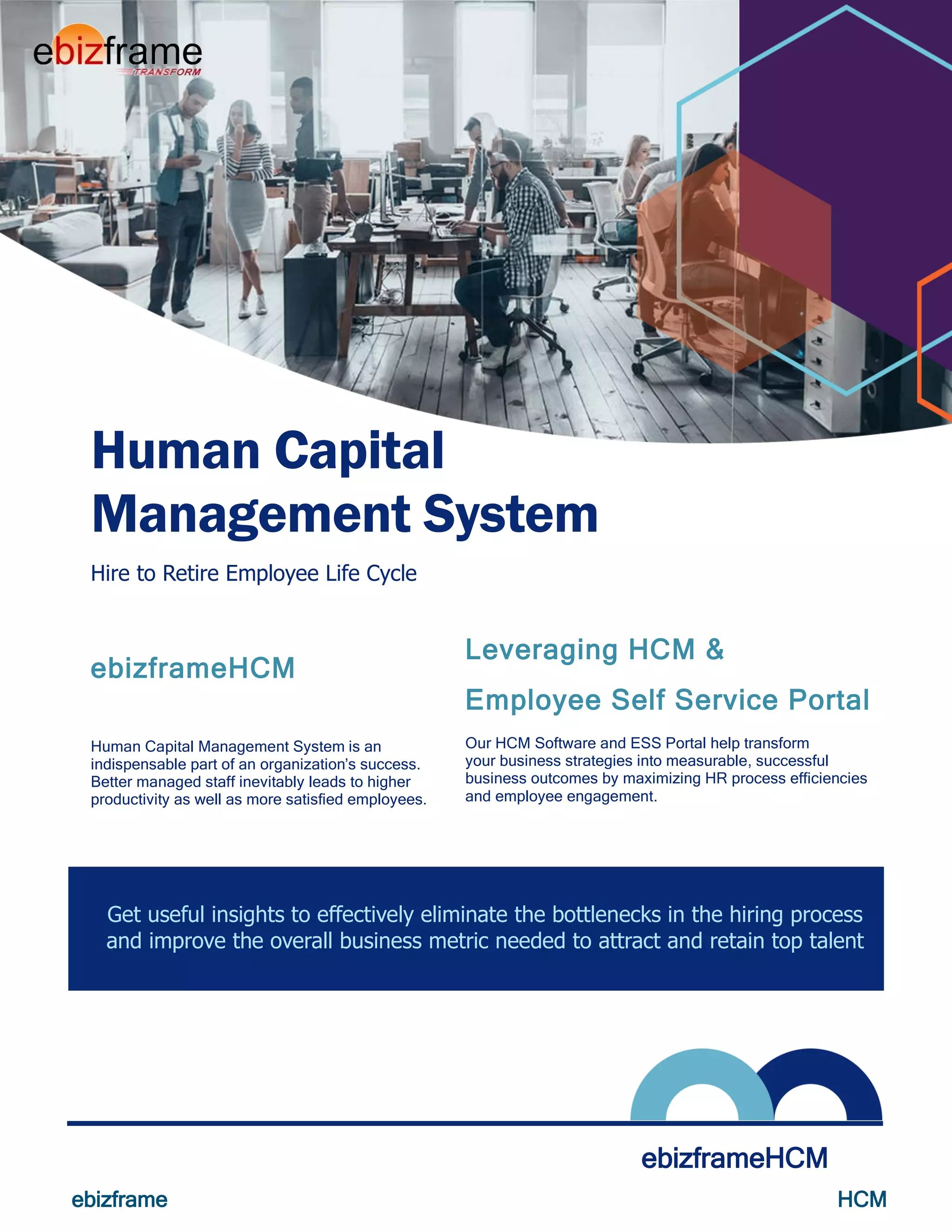 ebizframe Human Capital Management (HCM) Brochure | PDF