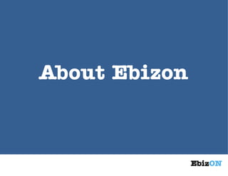 About Ebizon and Portfolio | PPT