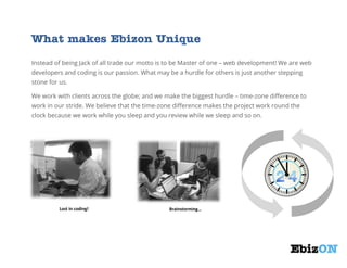 About Ebizon and Portfolio | PPT