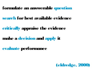 Evidence based library and information practice | PDF