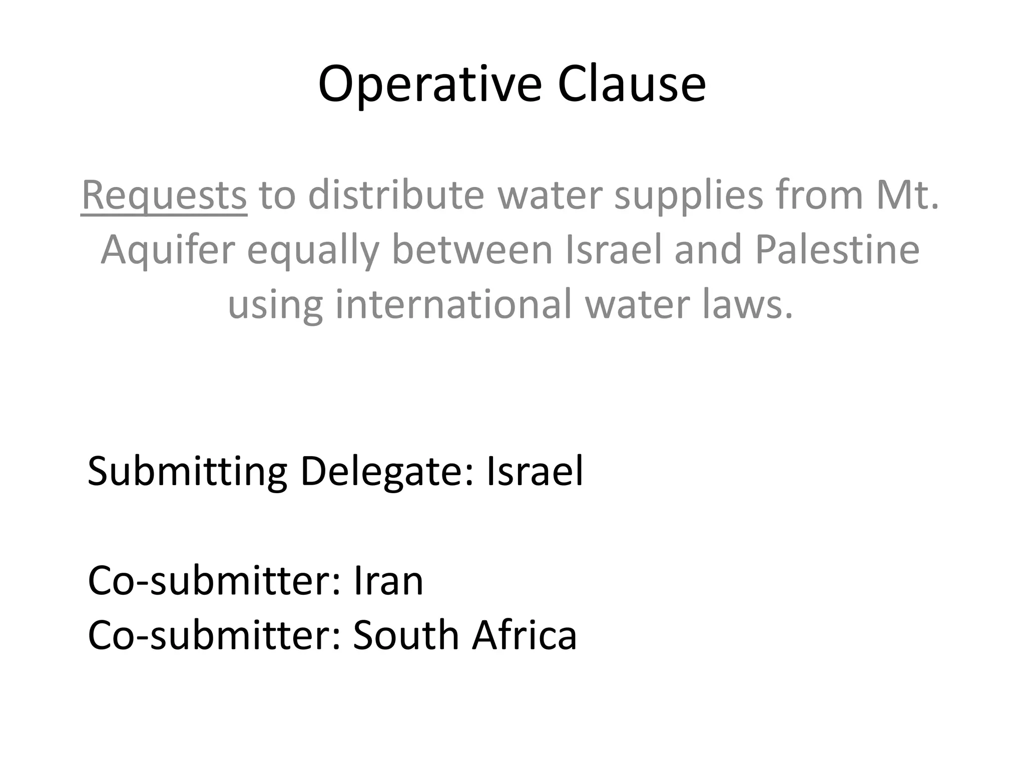 E block mun operative clauses | PPT