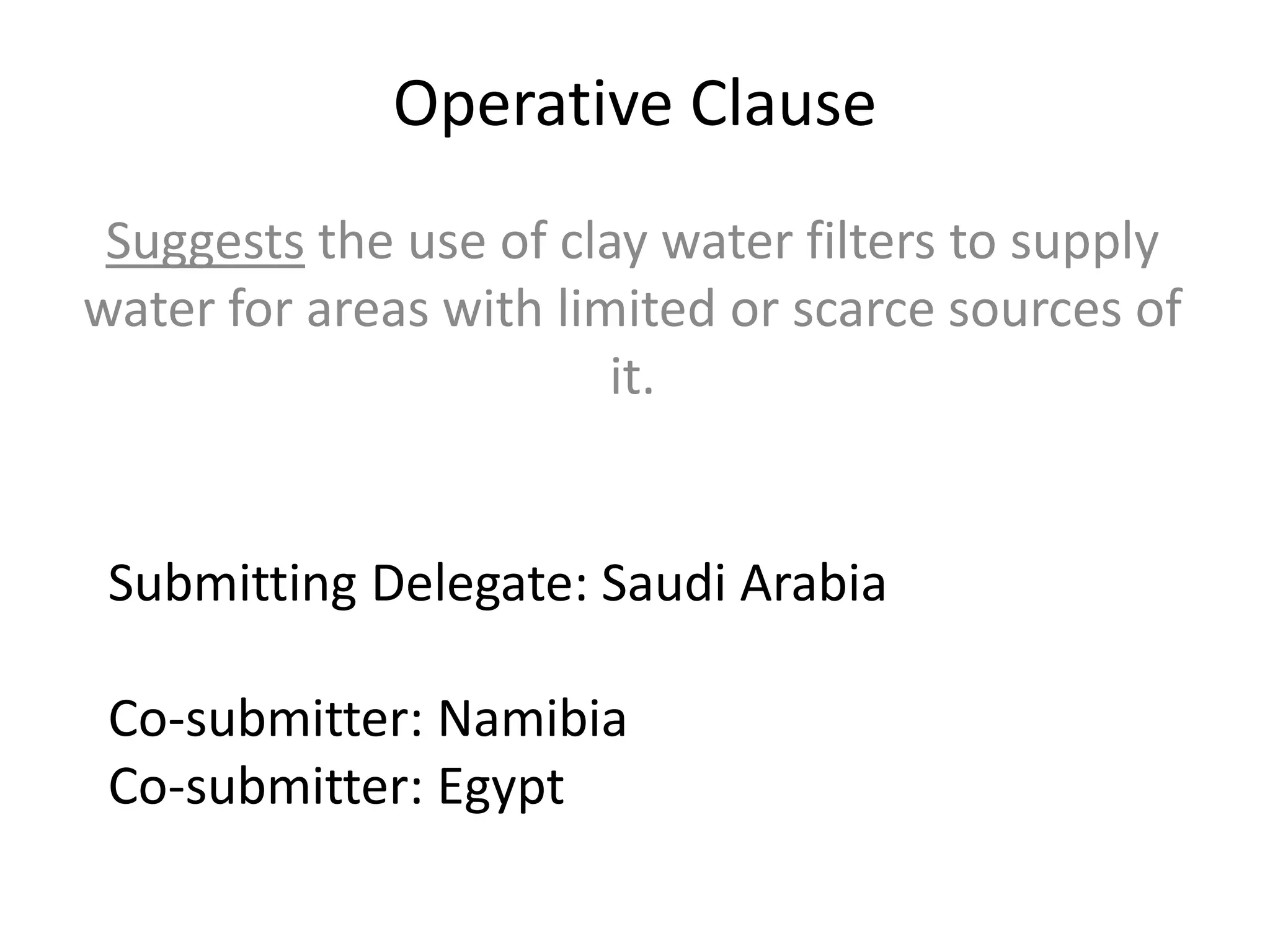 E block mun operative clauses | PPT