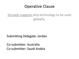 E block mun operative clauses | PPT