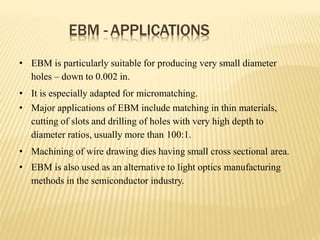 ELECTRON BEAM MACHINING PPT BY POLAYYA CHINTADA | PPTX
