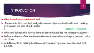 Evidence-based medicine in clinical pharmacy | PPTX