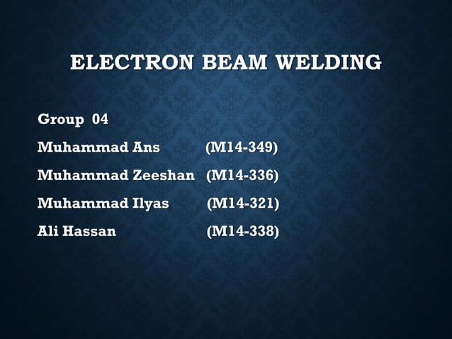 Electron Beam Welding | PDF