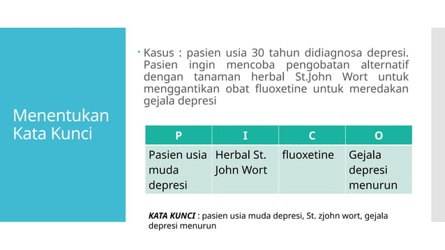 konsep formulasi PICO (patient, intervention, control,outcome) | PPTX