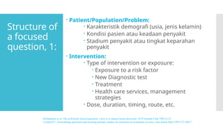 konsep formulasi PICO (patient, intervention, control,outcome) | PPTX