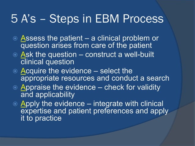 Introduction to Evidence Based Medicine (EBM) | PDF | Cancer | Diseases ...