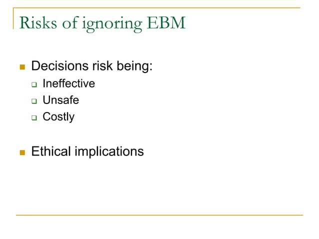 Introduction to EBM | PPT