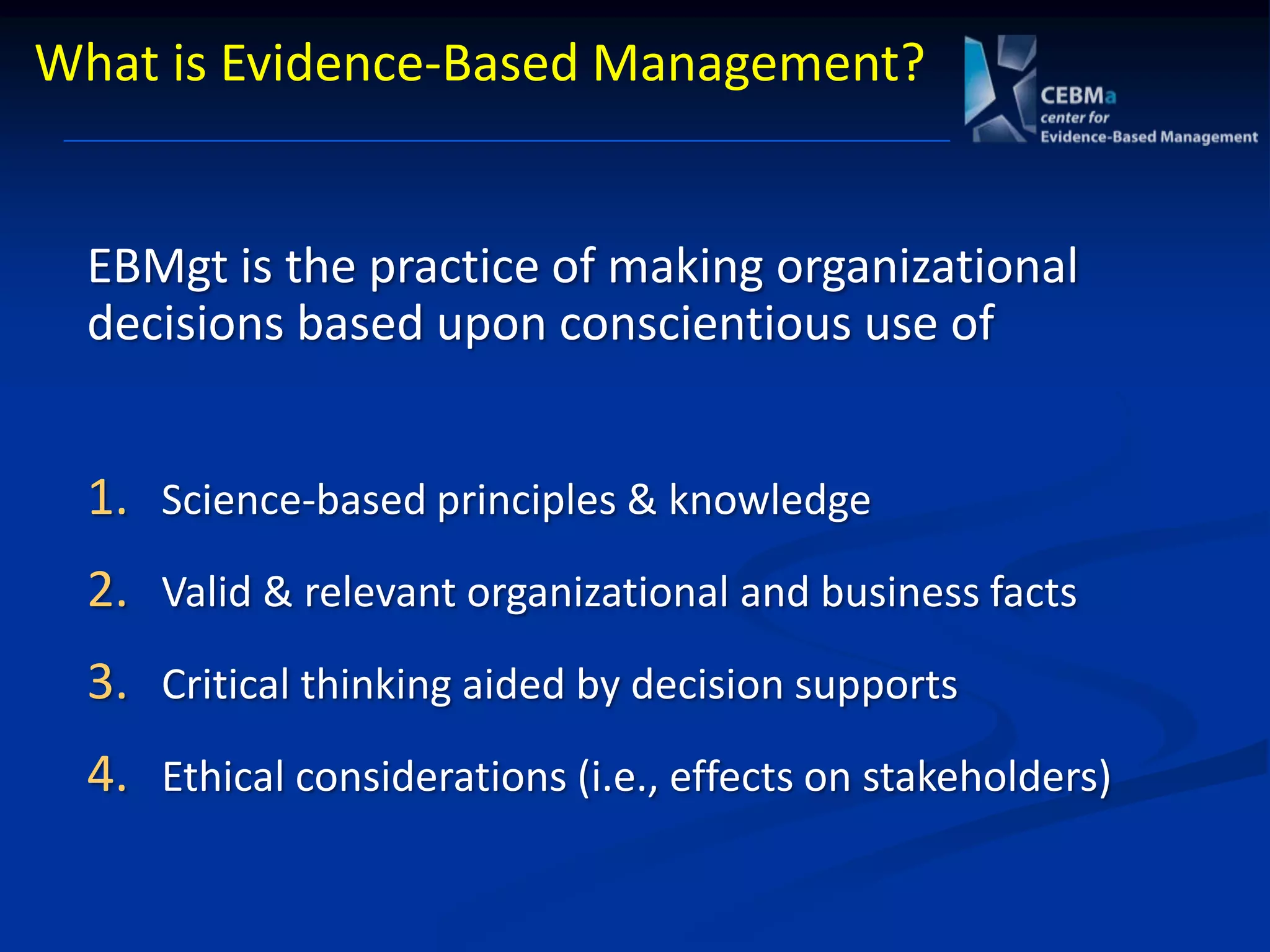 Evidence-Based Management presentation | PPTX