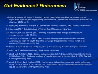 Evidence-Based Management presentation | PPTX