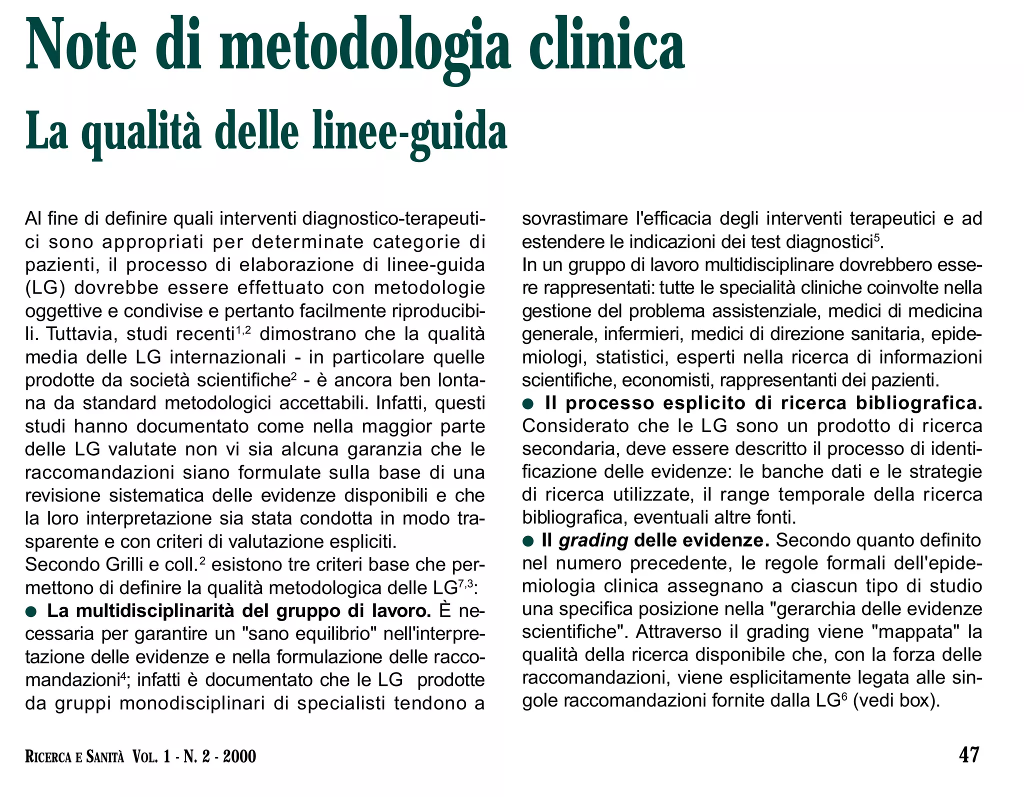 Ebm: livelli delle evidenze | PDF