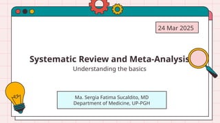 EBM - Overview of Performing a Systematic Review and Meta-analysis | PPTX