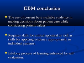 Evidence-Based Medicine Overview | PPT